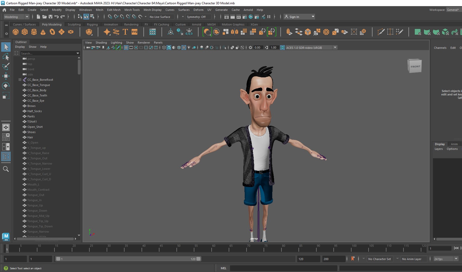 Cartoon Rigged Man-joey Character 3D Model 3D - TurboSquid 2170841