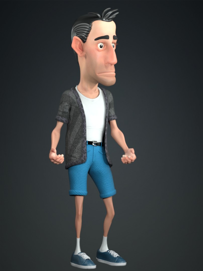 Cartoon Rigged Man-joey Character 3D Model 3D - TurboSquid 2170841