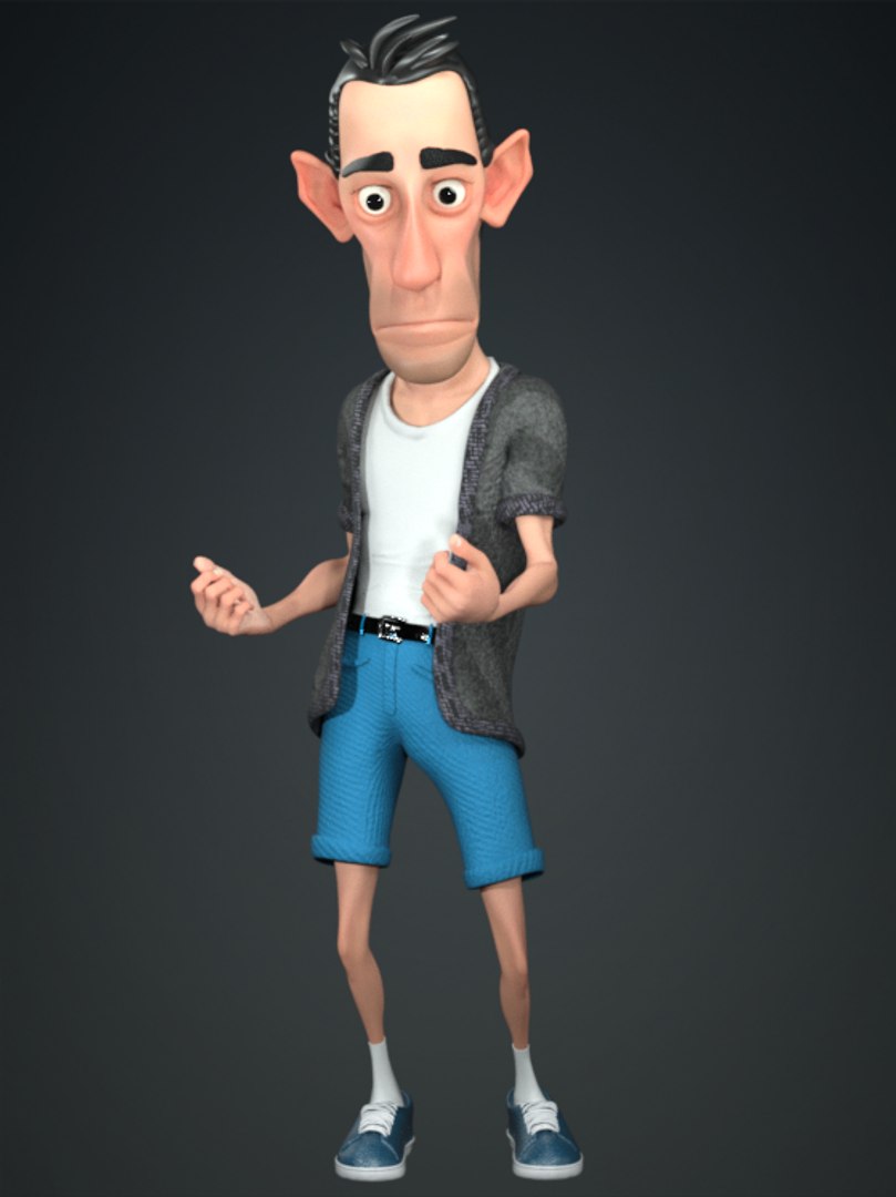 Cartoon Rigged Man-joey Character 3D Model 3D - TurboSquid 2170841