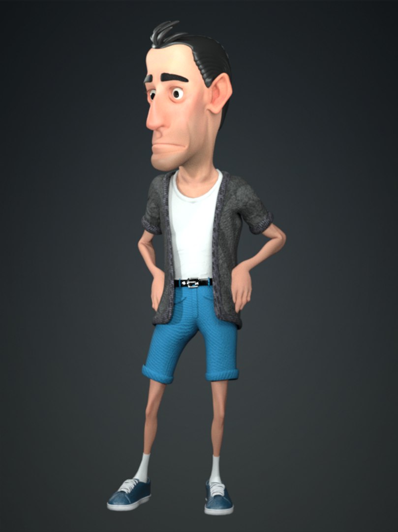Cartoon Rigged Man-joey Character 3D Model 3D - TurboSquid 2170841