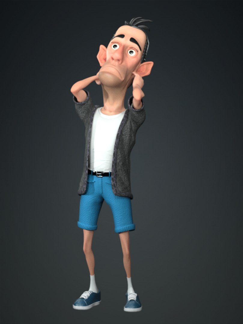 Cartoon Rigged Man-joey Character 3D Model 3D - TurboSquid 2170841