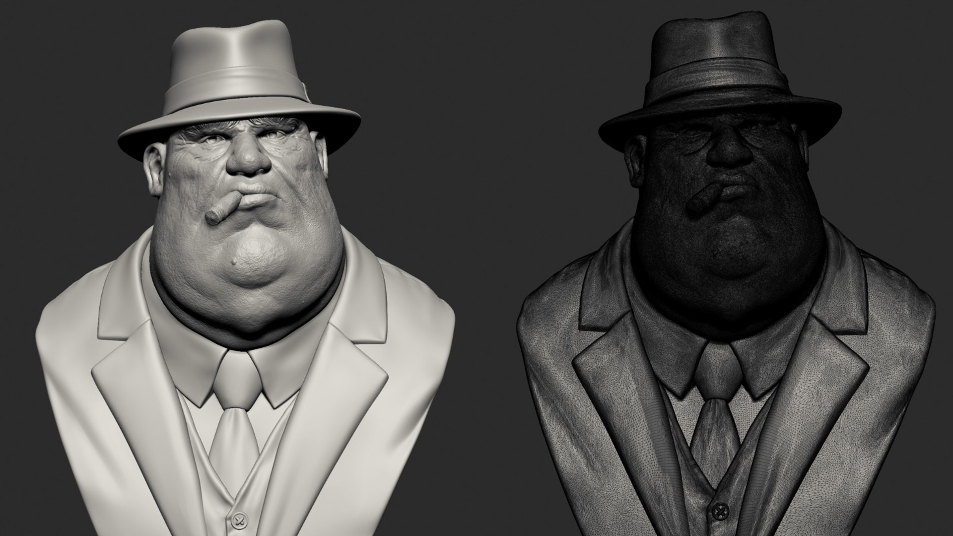 Mafia Boss Bust Variations 3D - TurboSquid 1564664