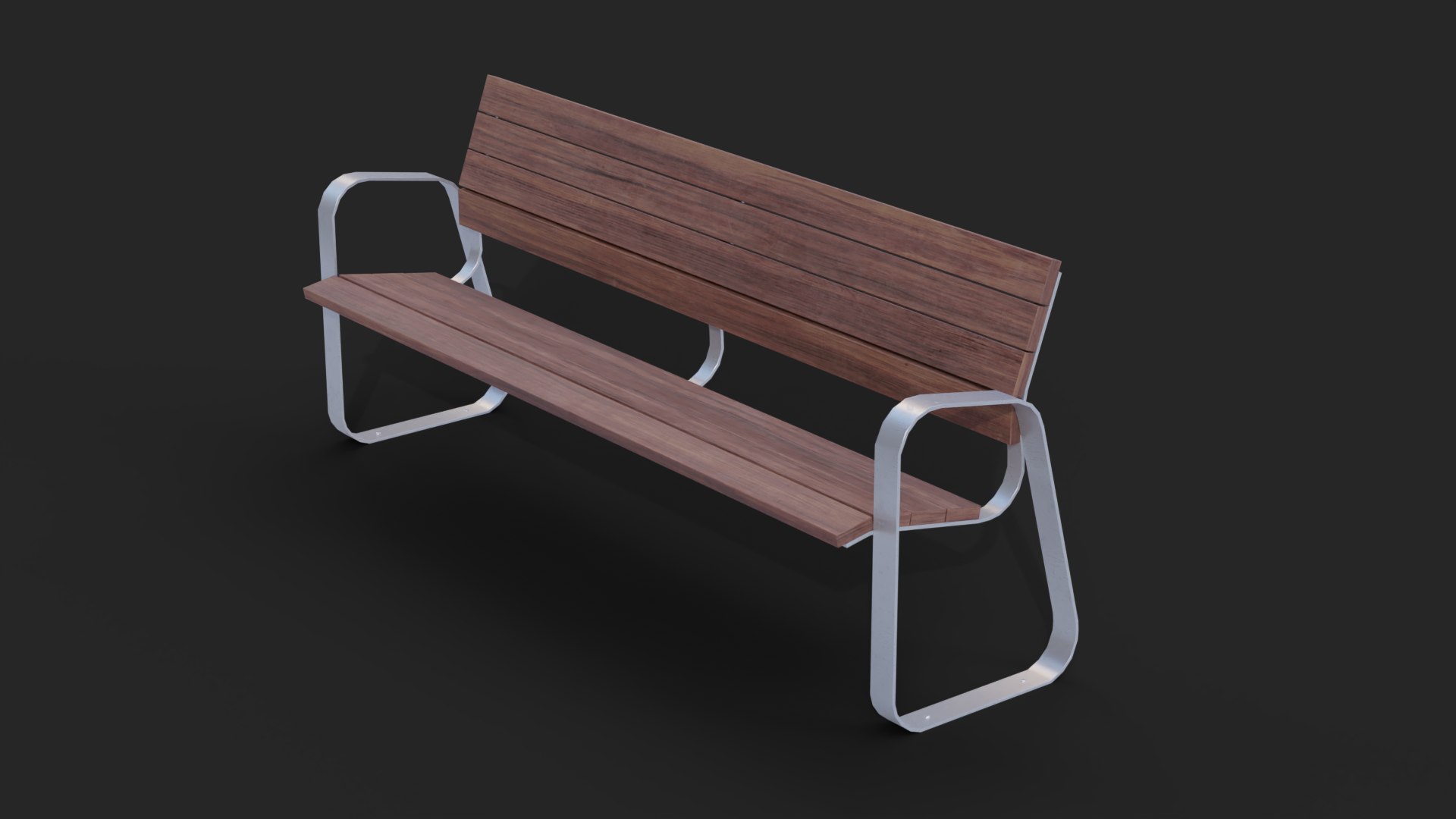 3D Collection Of Two Marina Benches Low-Poly - TurboSquid 2136335