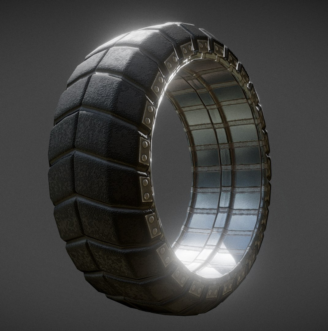 3d Futuristic Tire Old Model