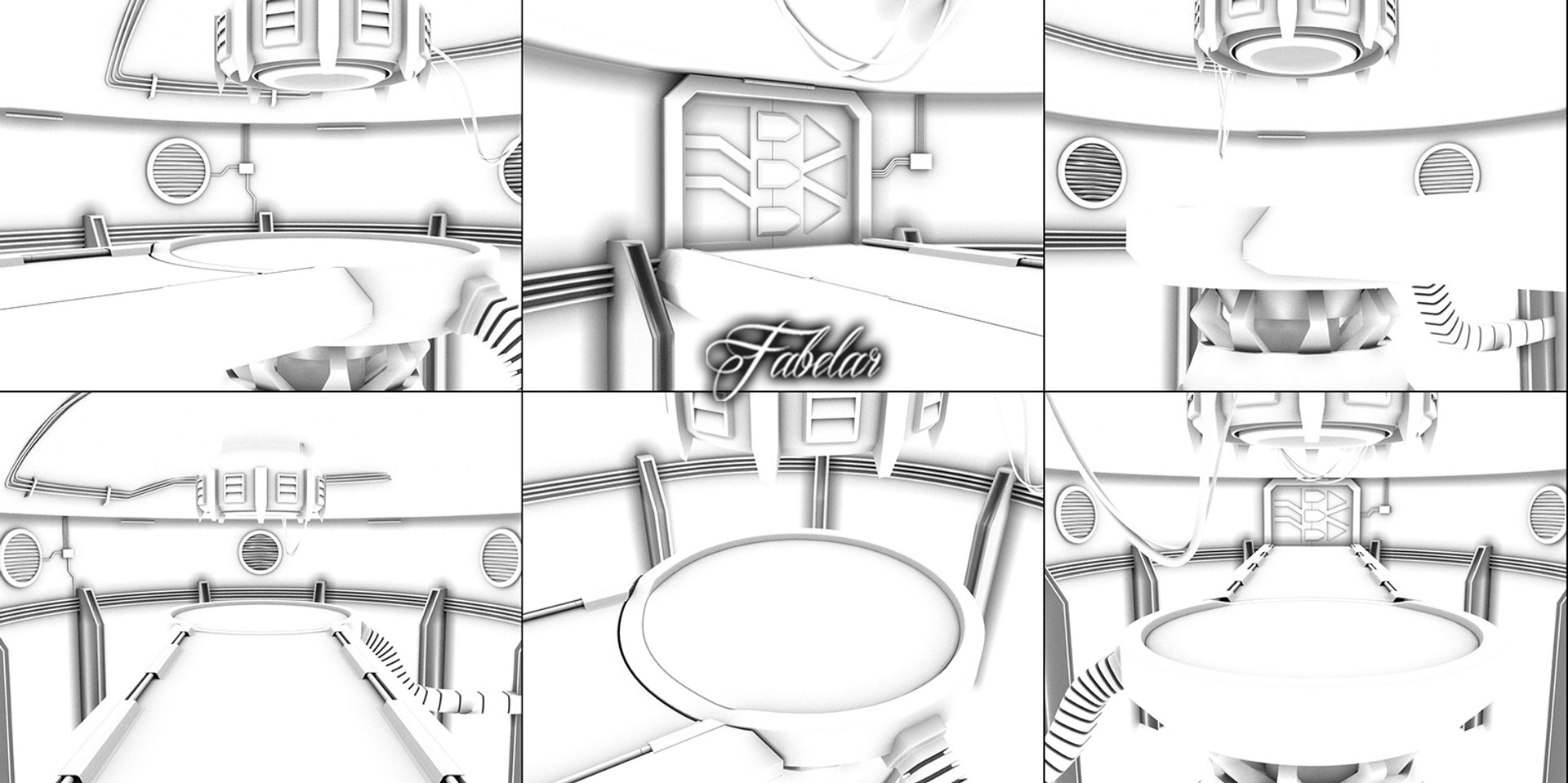 Futuristic Garage Scene Max