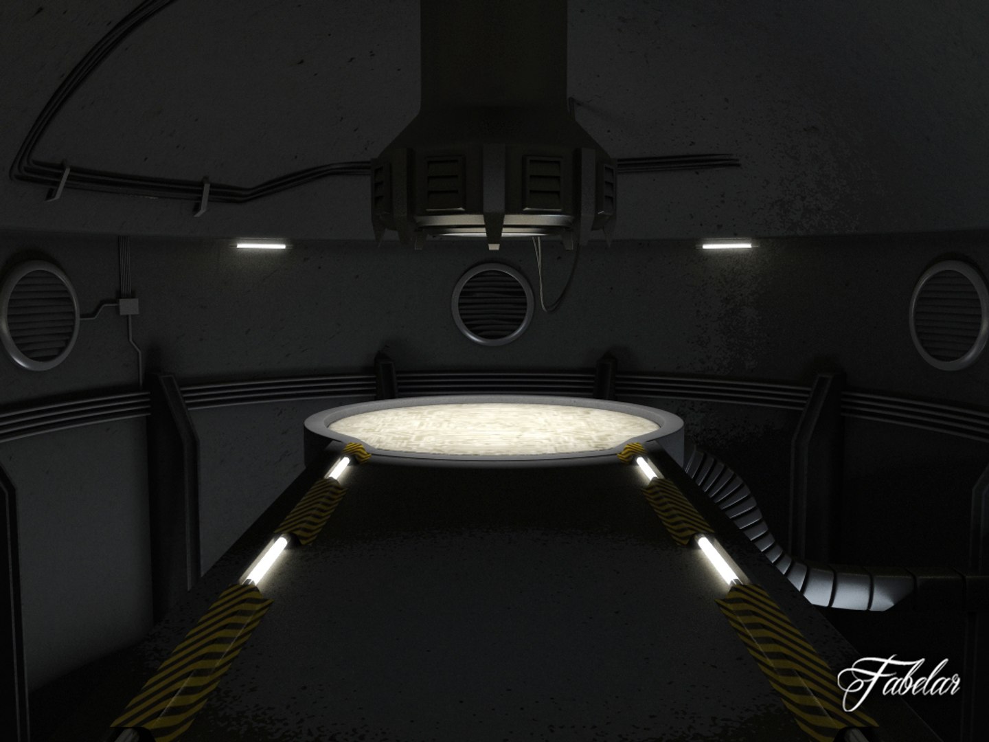 Futuristic Garage Scene Max