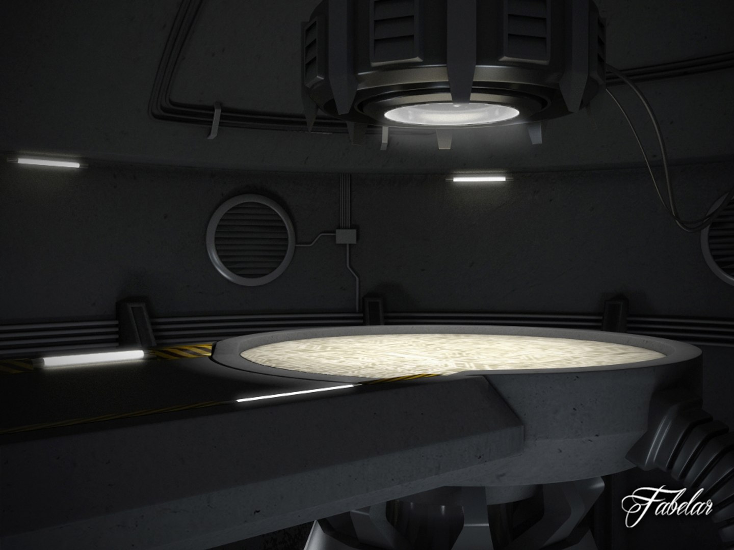 Futuristic Garage Scene Max