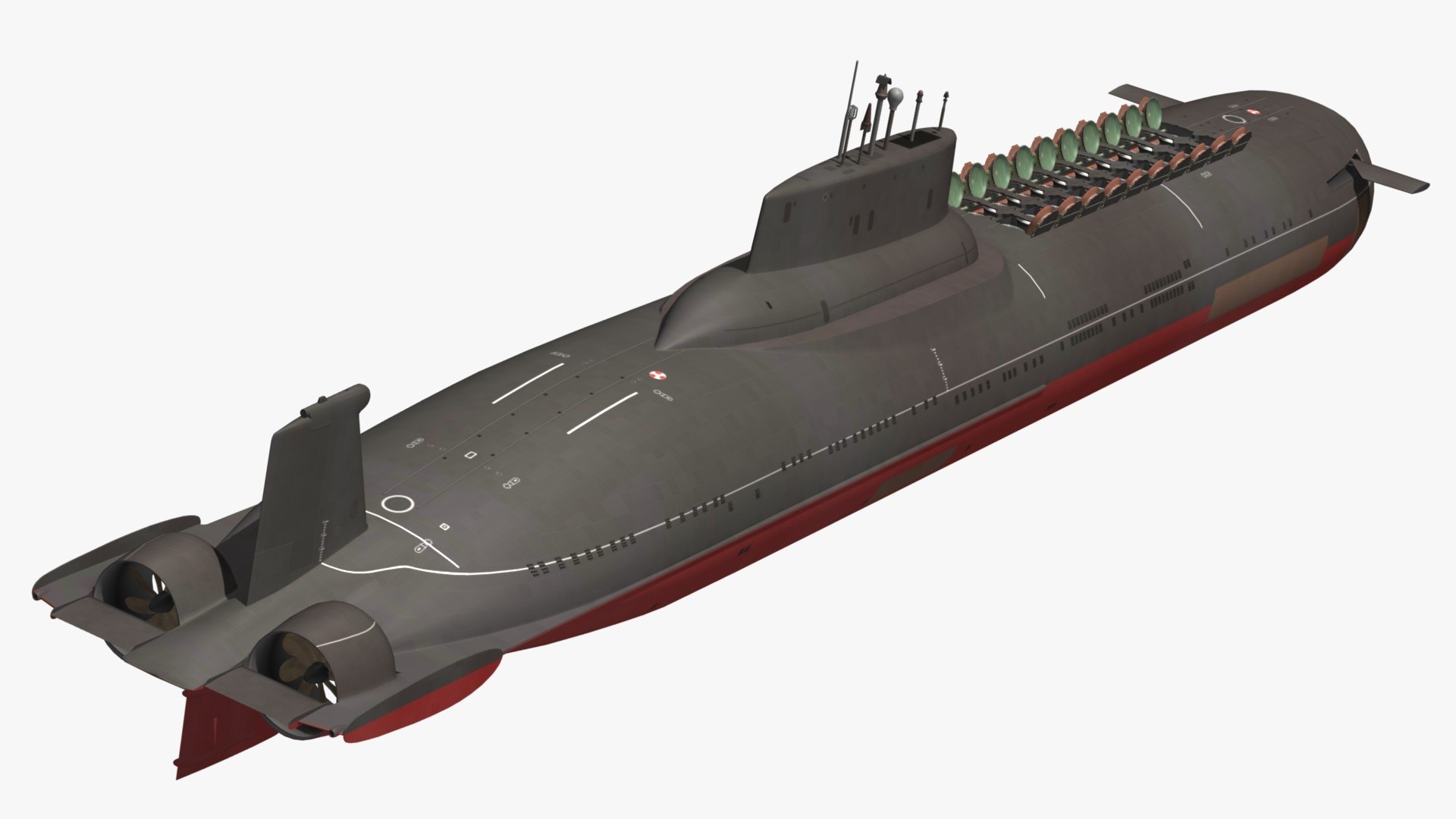 3D Model Akula-941 Typhoon - TurboSquid 1984343