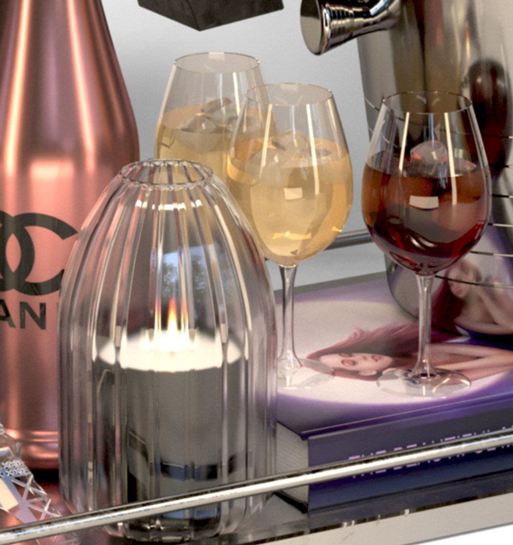 Alcohol Set 3D Model - TurboSquid 1662952