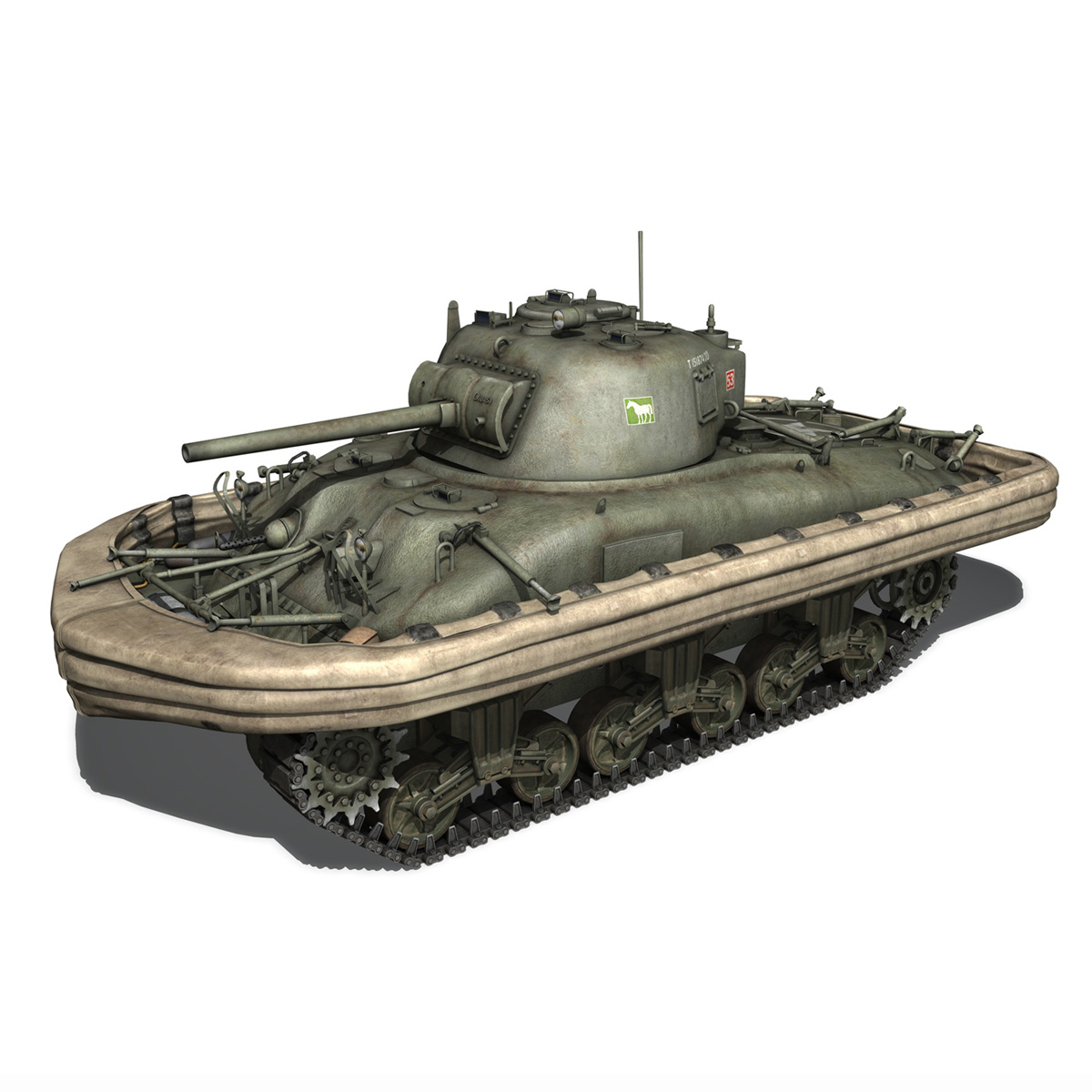 m4 sherman mk iii 3d model