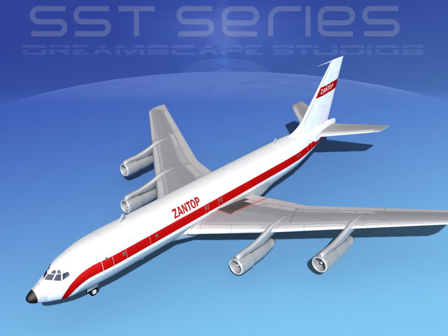 707-320 boeing 707 3d dwg