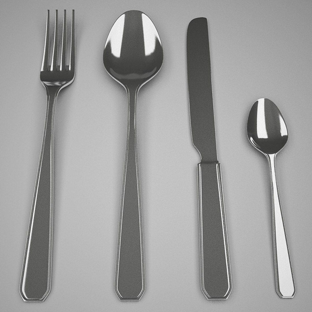3d Model Fork Spoon Knife