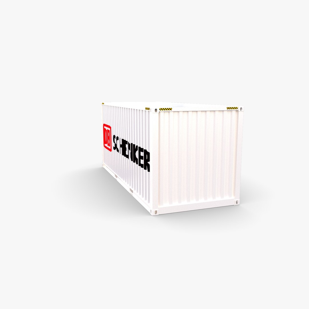 3D 20ft Shipping Container DB Schenker Model - TurboSquid 1835492