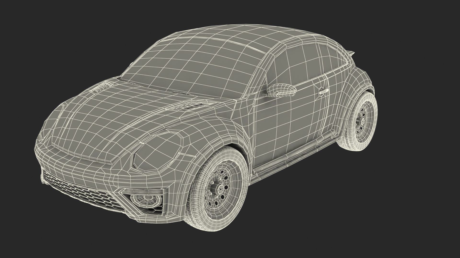 3D Compact Car Simple Interior Model - TurboSquid 1602199
