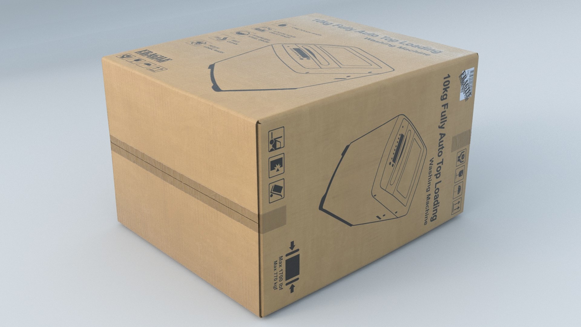 3D Cardboard Box Big HD Model - TurboSquid 1907925