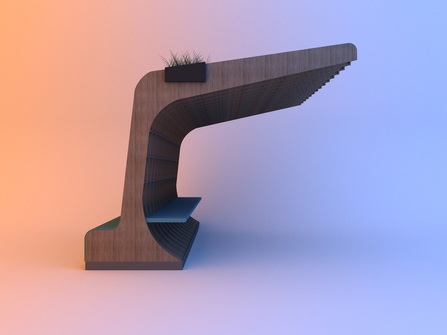 Urban Parametric Design Of Modular Bus Stop Model - TurboSquid 1807527
