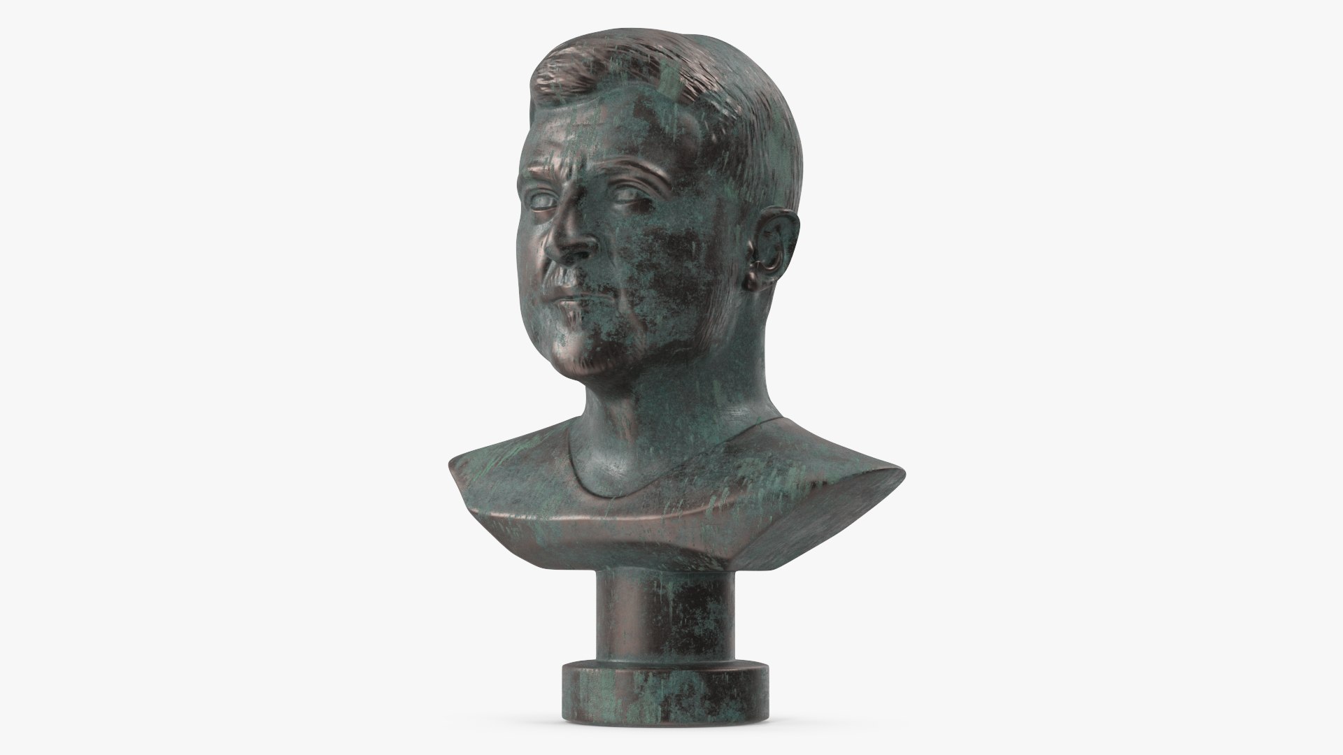 Antique Verdigris Bronze Bust Zelensky 3D Model - TurboSquid 2388980