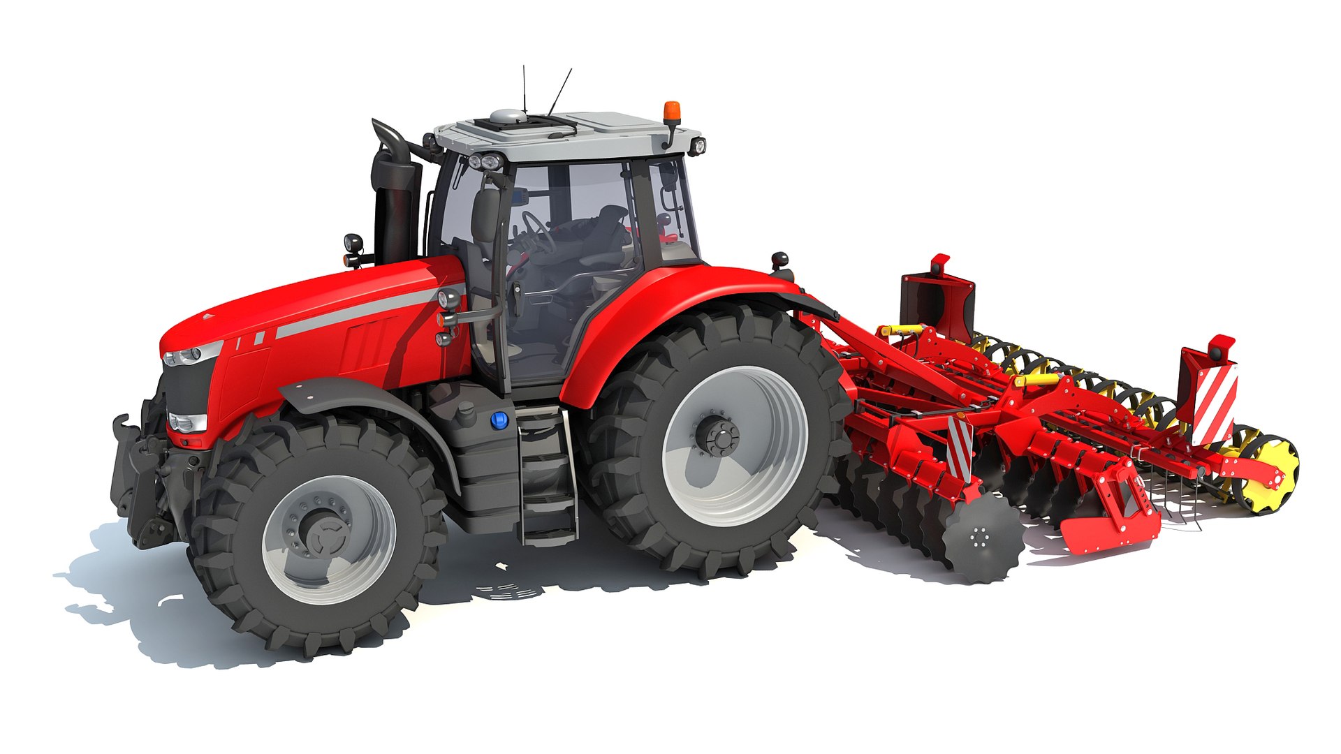 3D Model Tractor Compact Disc Harrow - TurboSquid 1703923