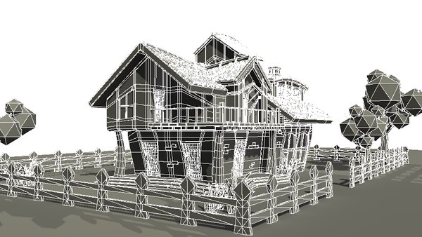 cartoon villa fbx