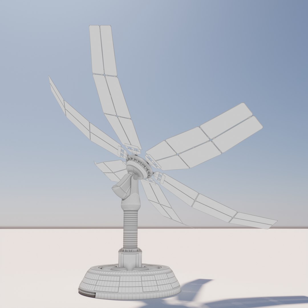 Sci Fi Solar Tower 3D Model - TurboSquid 1979087