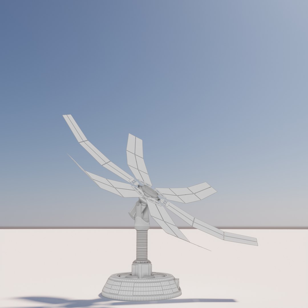 Sci Fi Solar Tower 3D Model - TurboSquid 1979087
