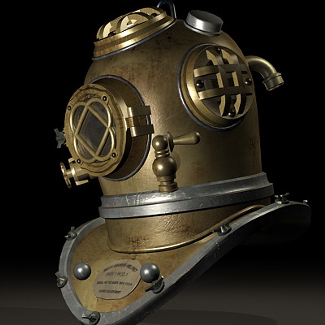 Mark V Diver Helmet 3d Obj