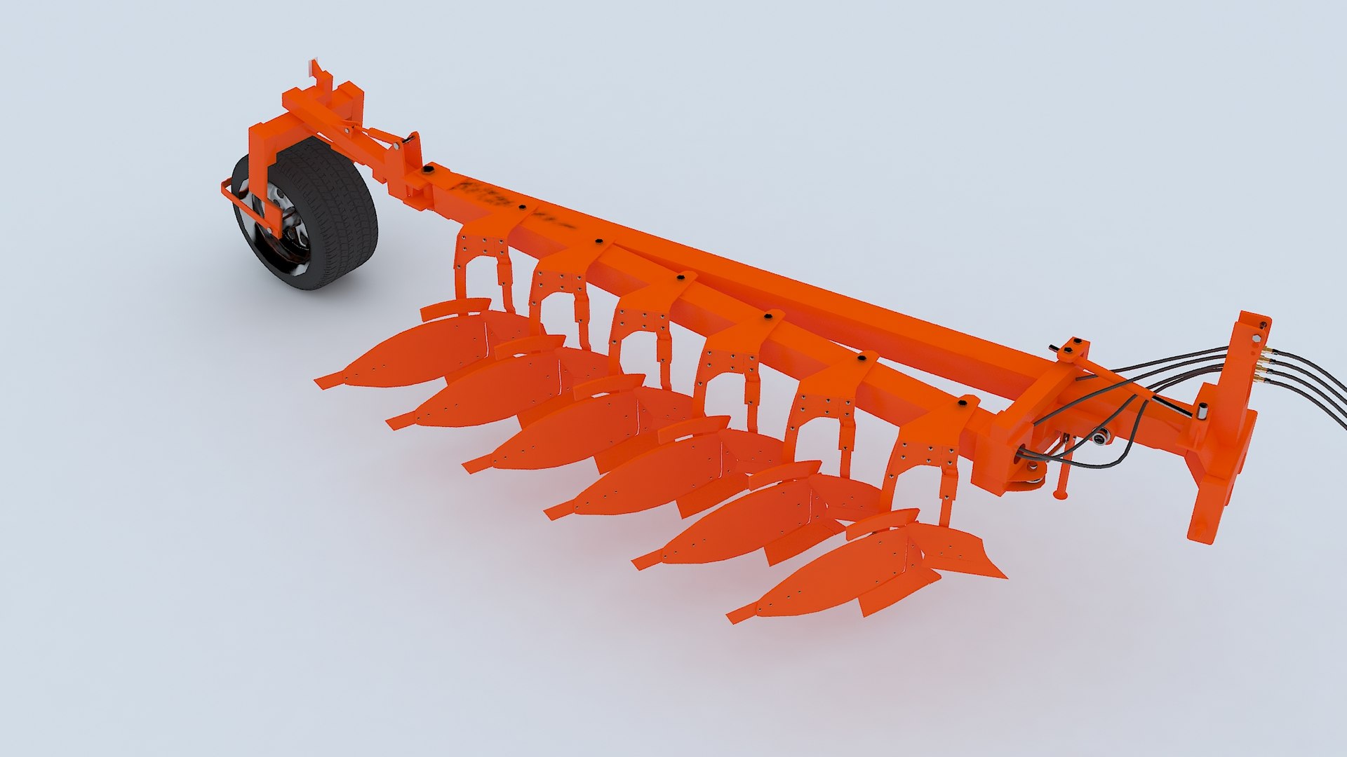 3d plough plow model