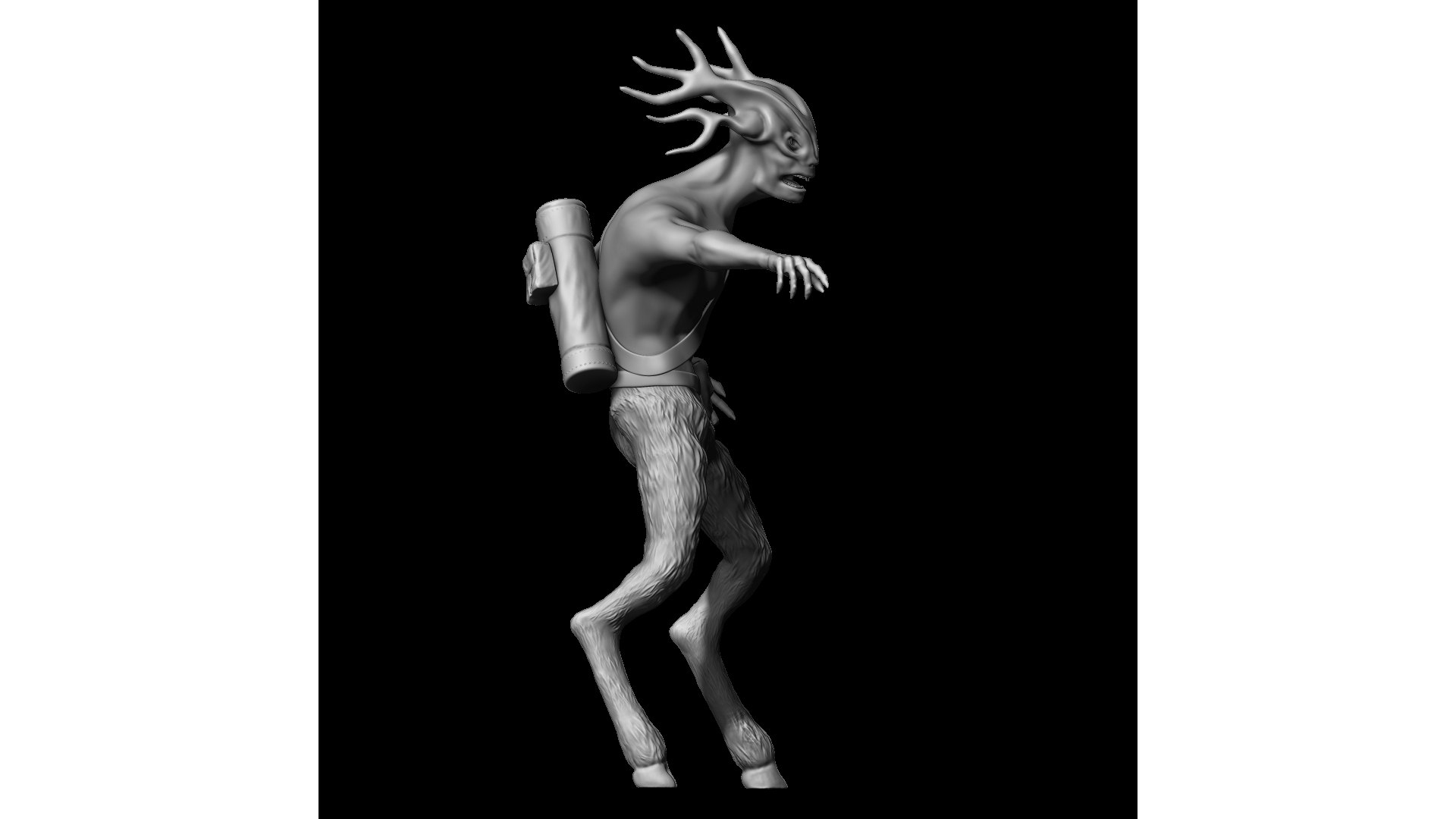 3D Antler Man Human Deer Centaur - Posed - TurboSquid 2070589