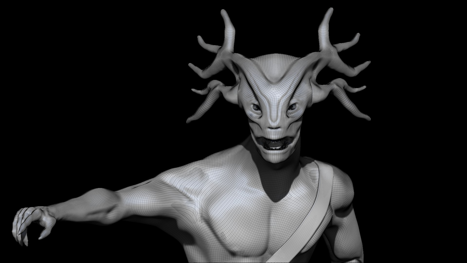 3D Antler Man Human Deer Centaur - Posed - TurboSquid 2070589