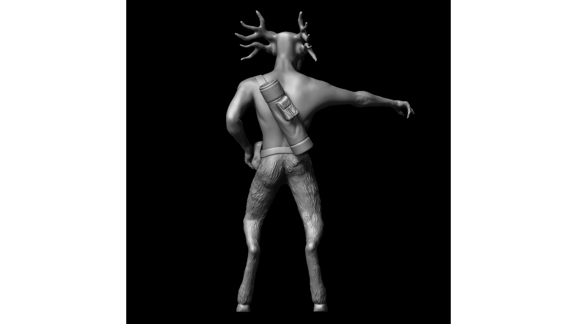 3D Antler Man Human Deer Centaur - Posed - TurboSquid 2070589