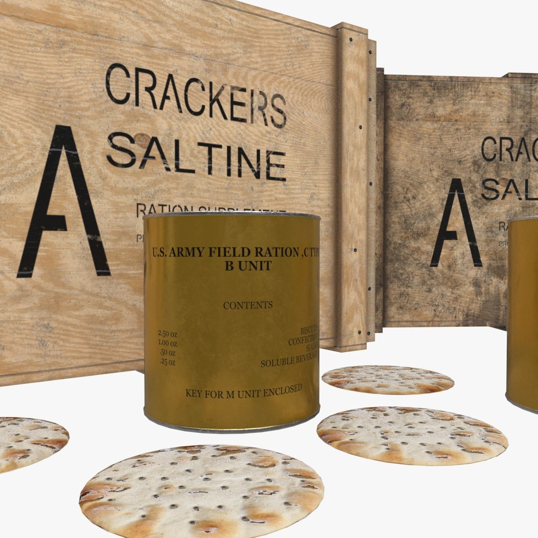 3D Army Crackers Wood Crate - TurboSquid 1186291