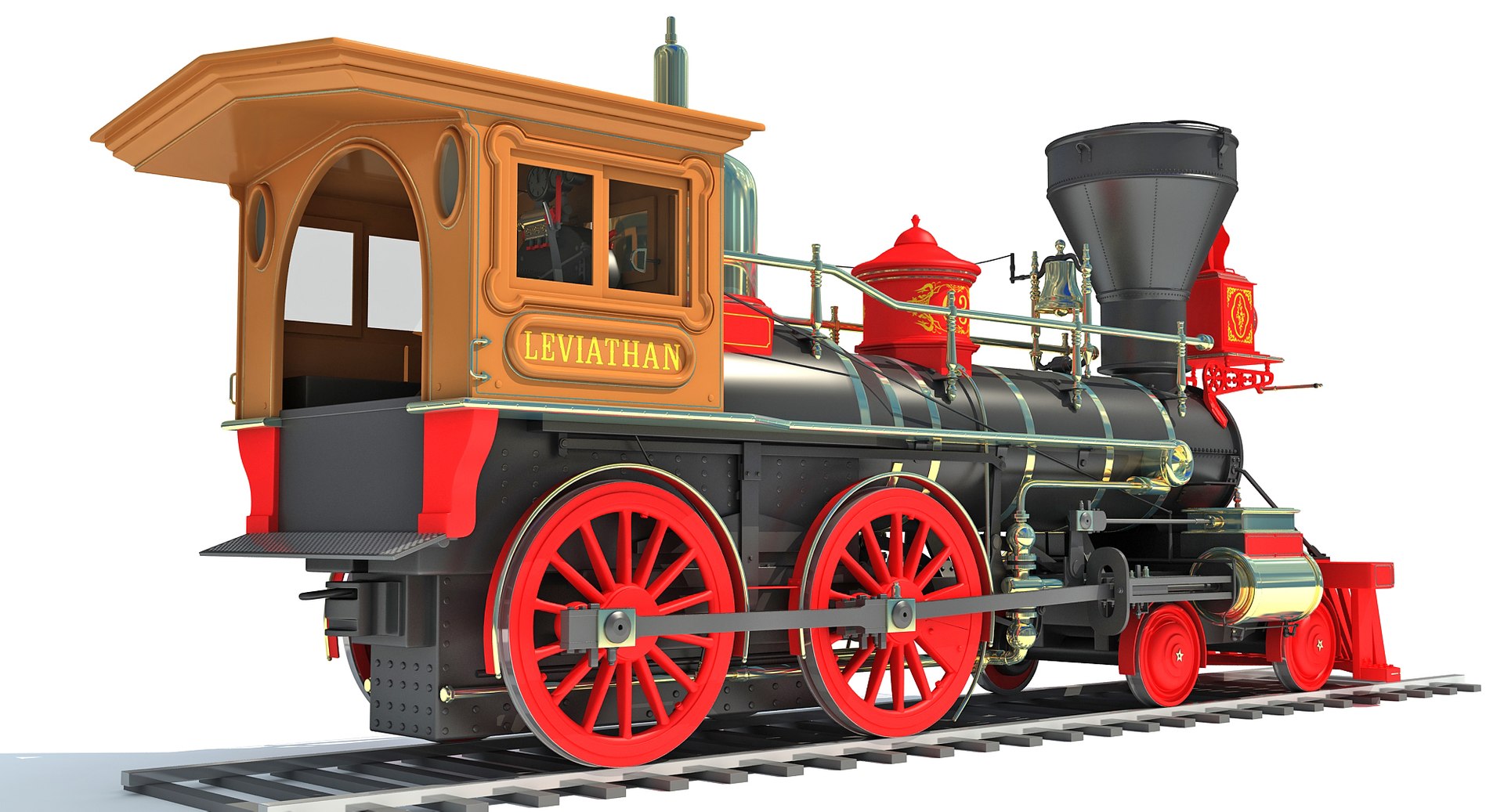Leviathan steam locomotive 3D - TurboSquid 1383813