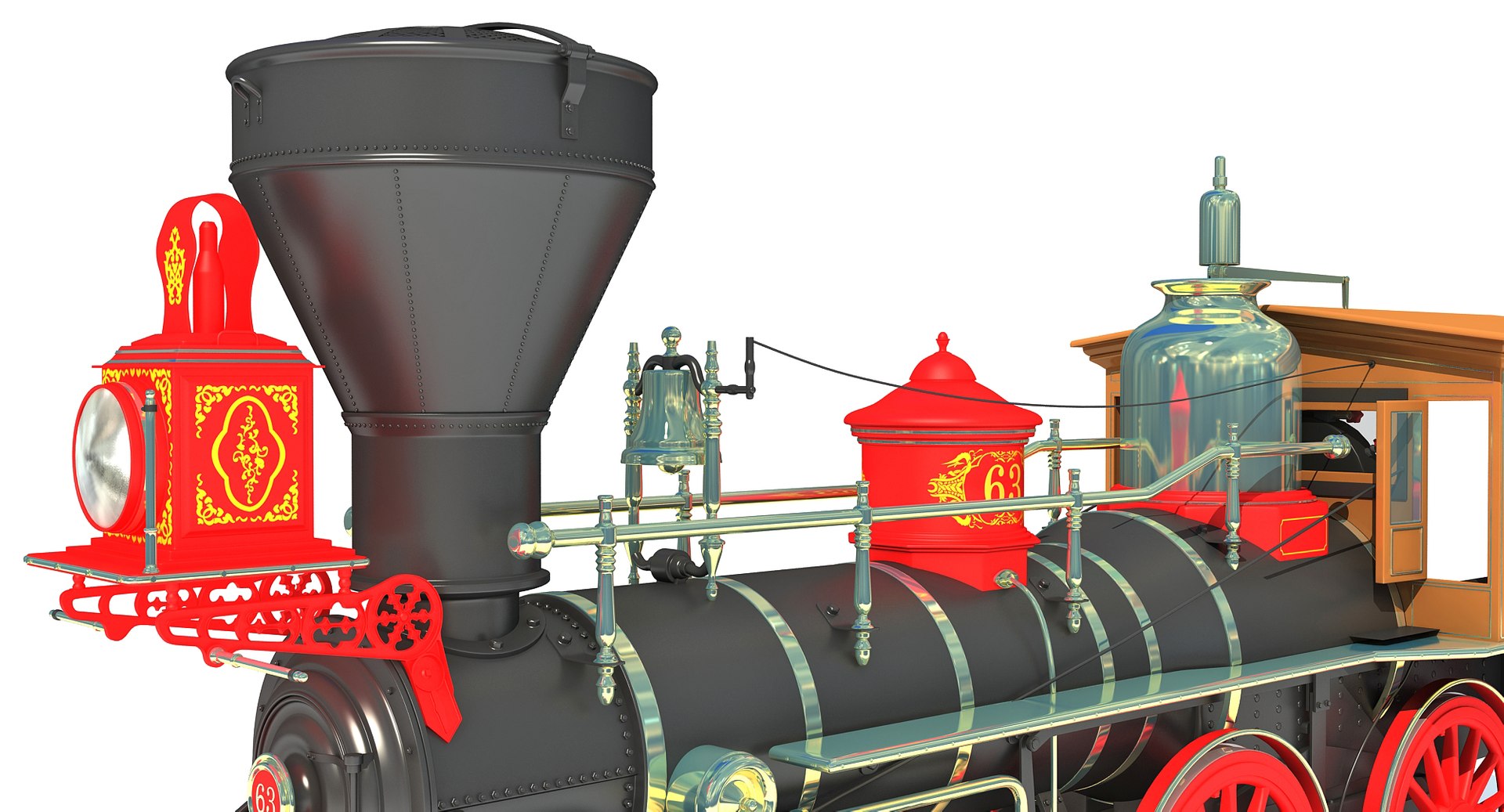 Leviathan steam locomotive 3D - TurboSquid 1383813