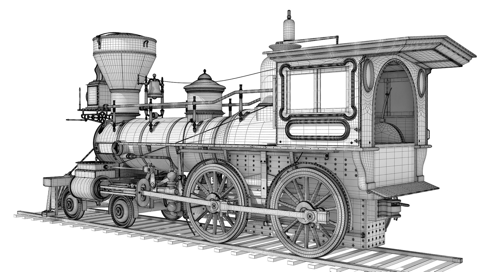 Leviathan steam locomotive 3D - TurboSquid 1383813