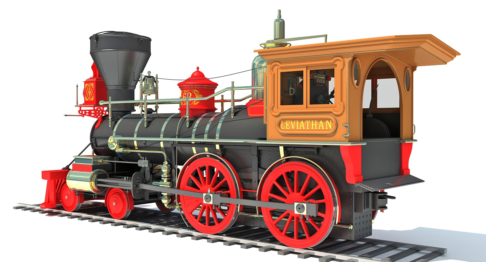 Leviathan steam locomotive 3D - TurboSquid 1383813
