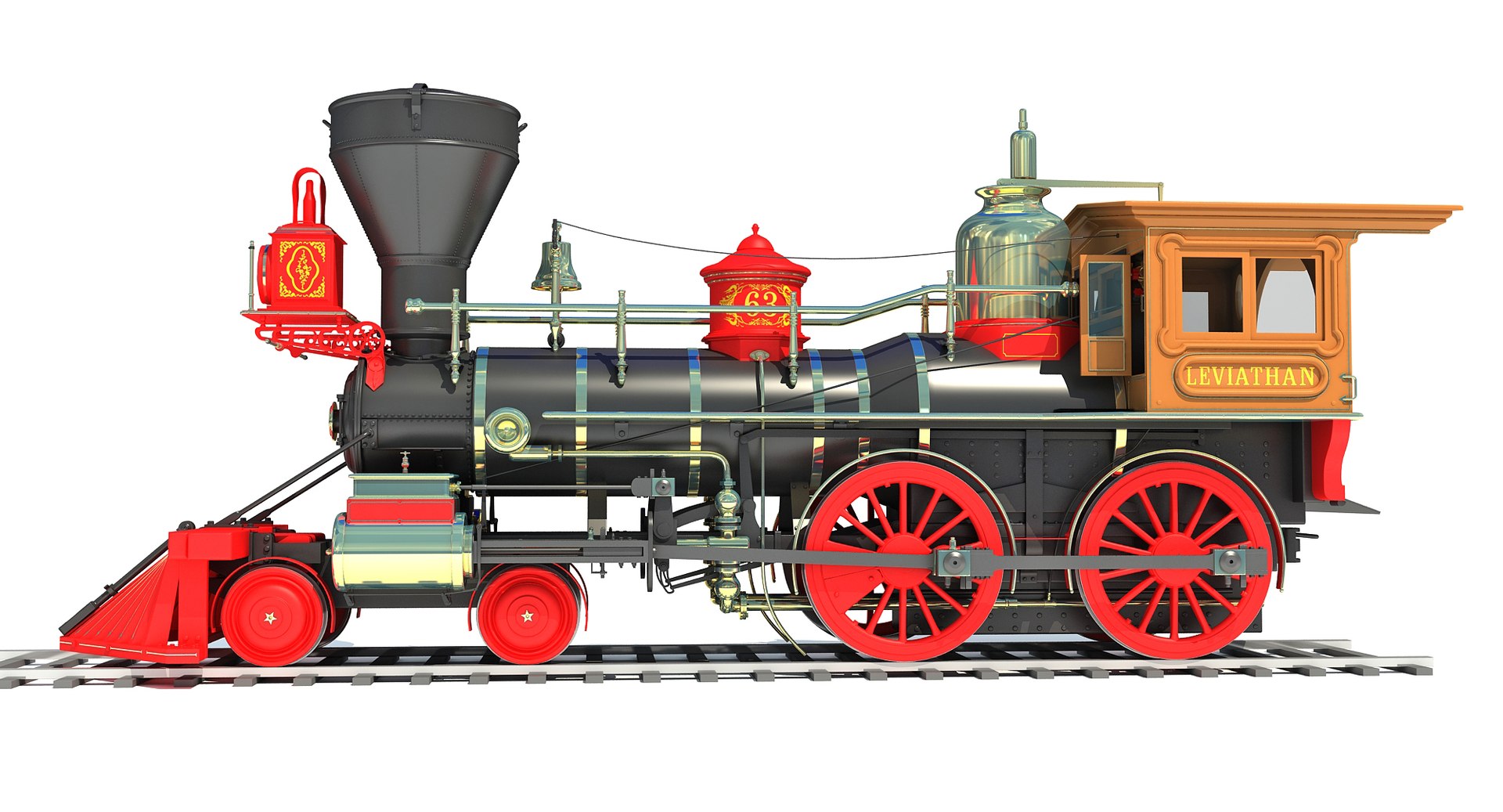Leviathan steam locomotive 3D - TurboSquid 1383813