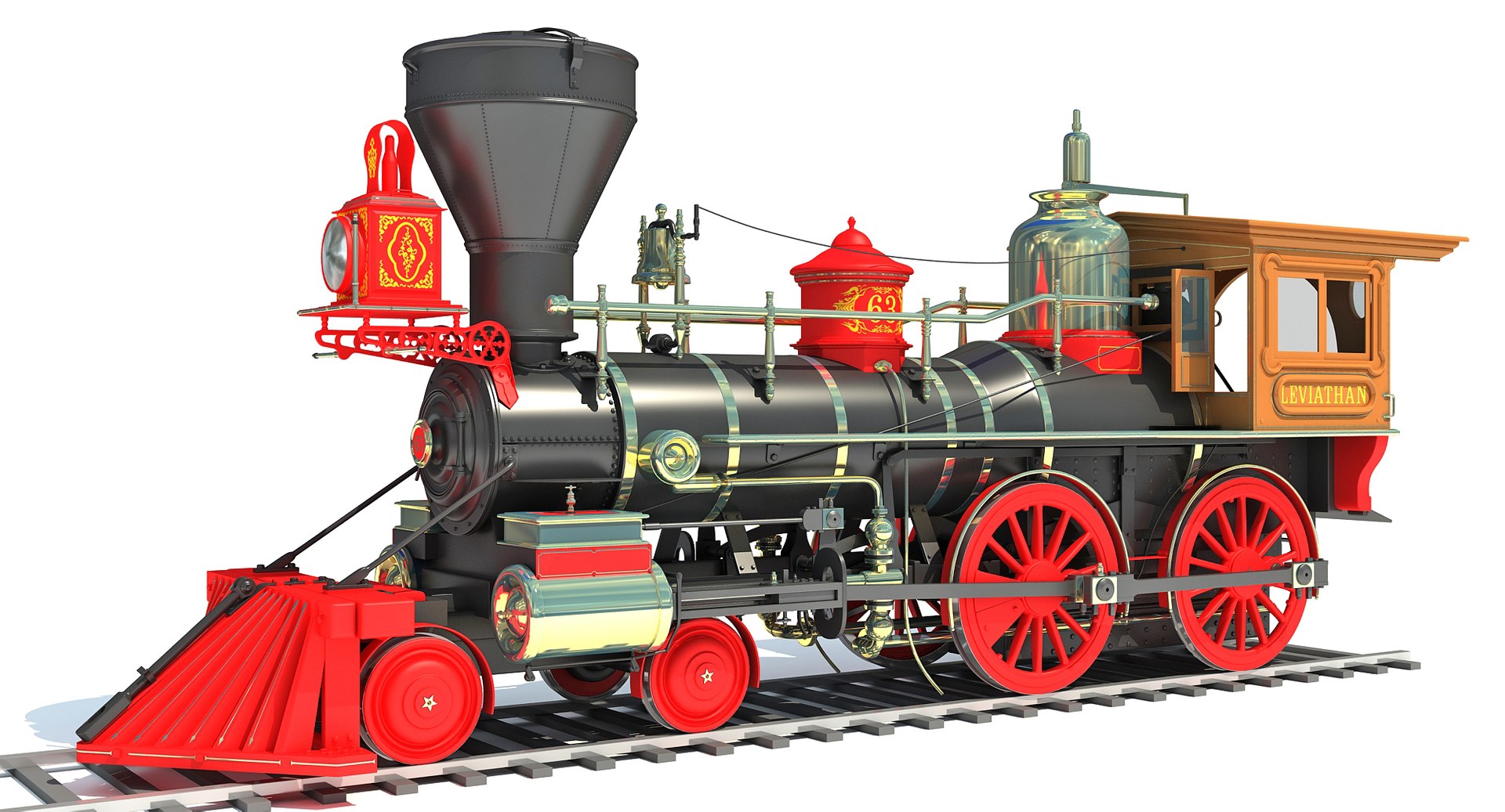 Leviathan steam locomotive 3D - TurboSquid 1383813