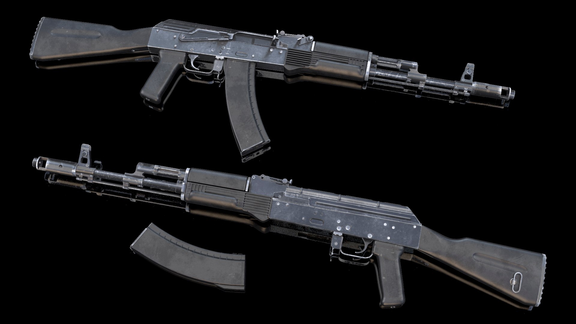 AK-74 Assault Rifle 3D Model - TurboSquid 2229372