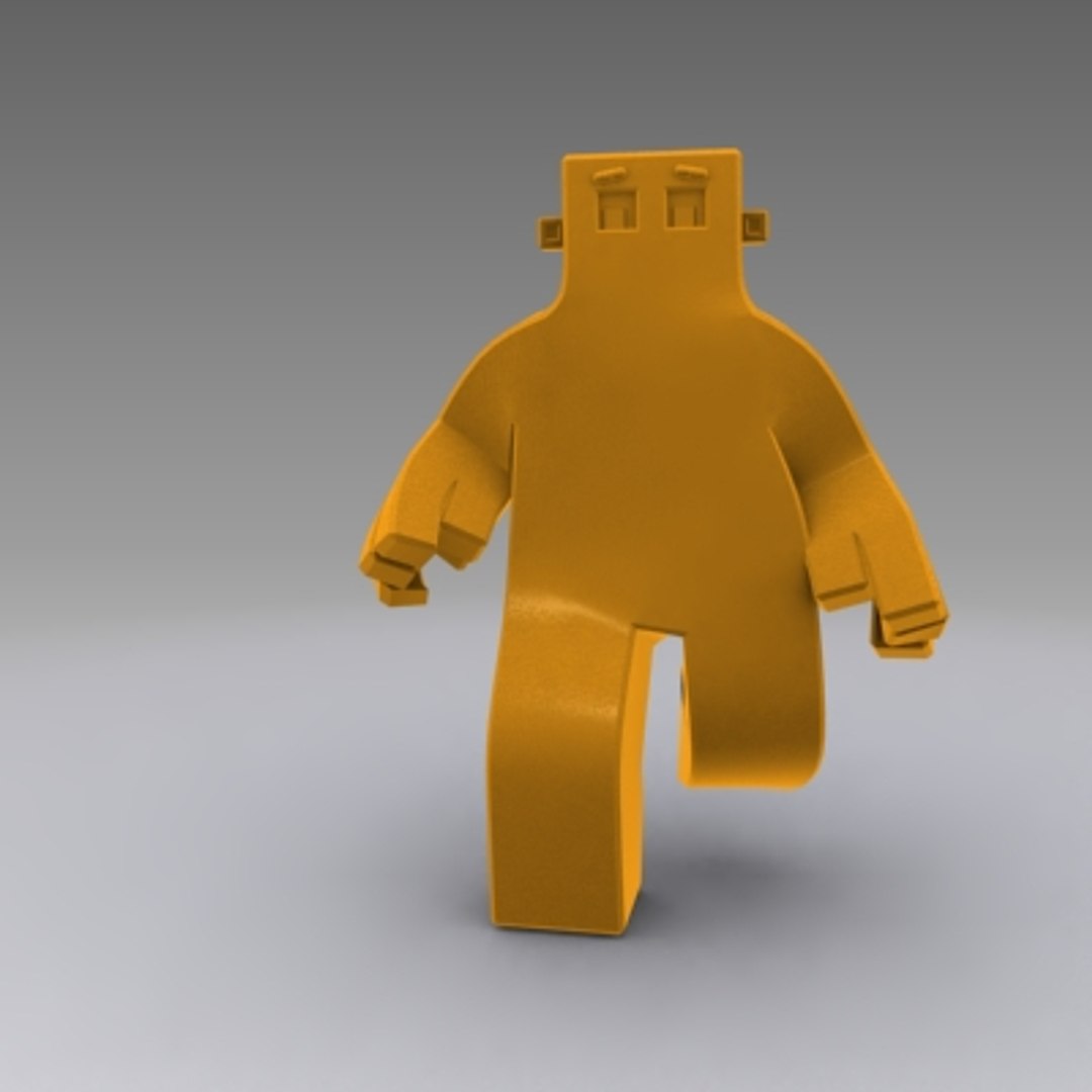 Box Man Character 3d Model