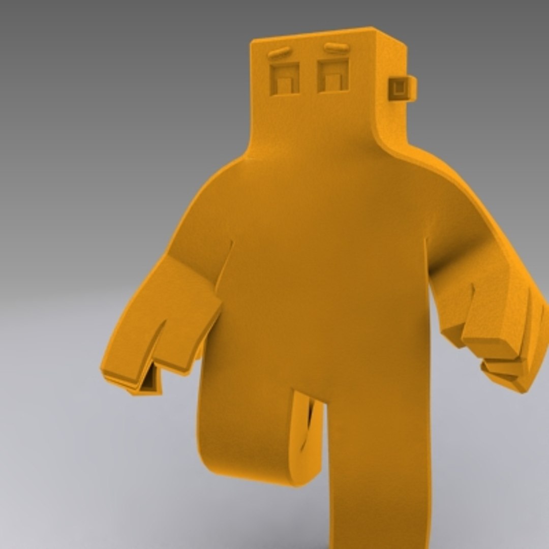 Box Man Character 3d Model