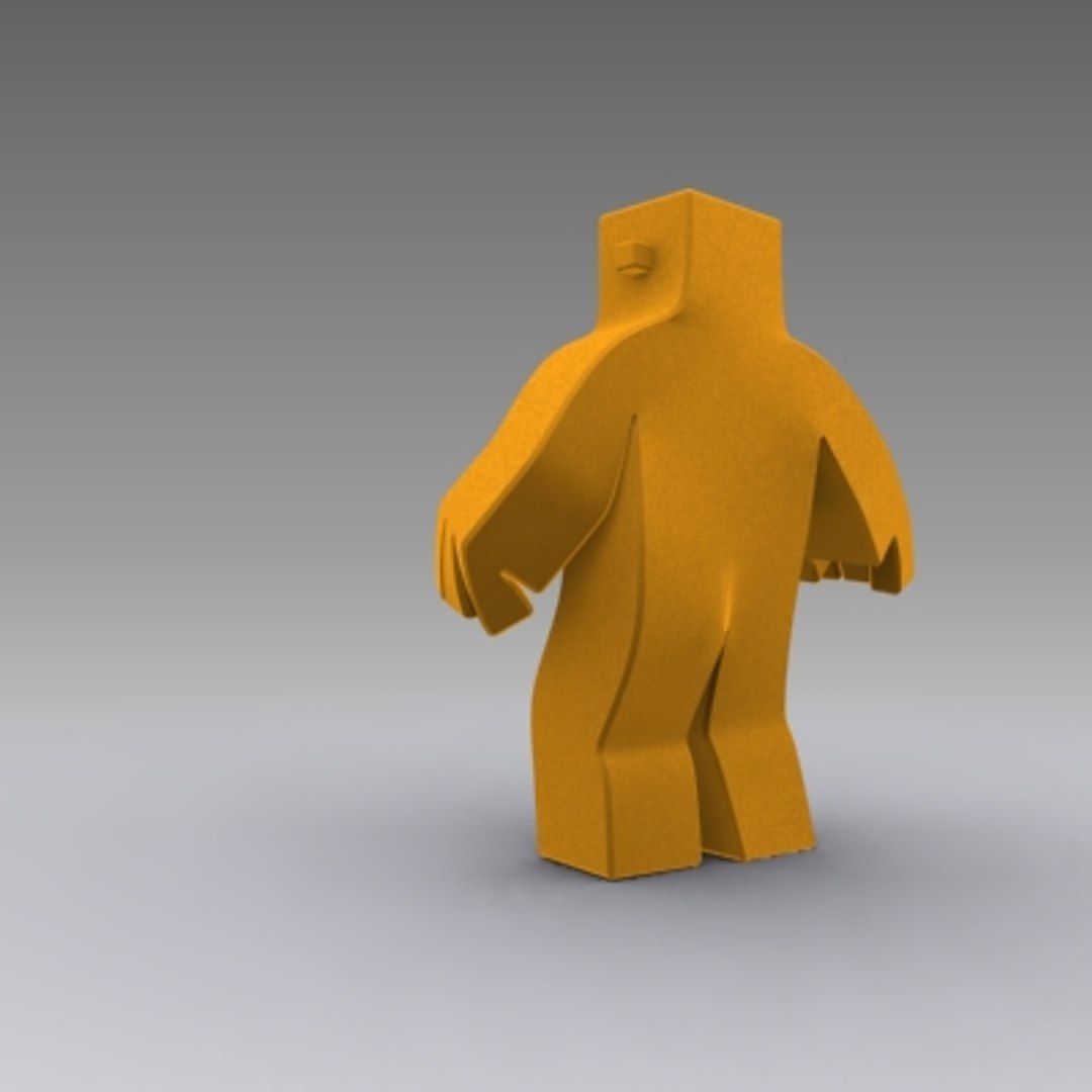 Box Man Character 3d Model