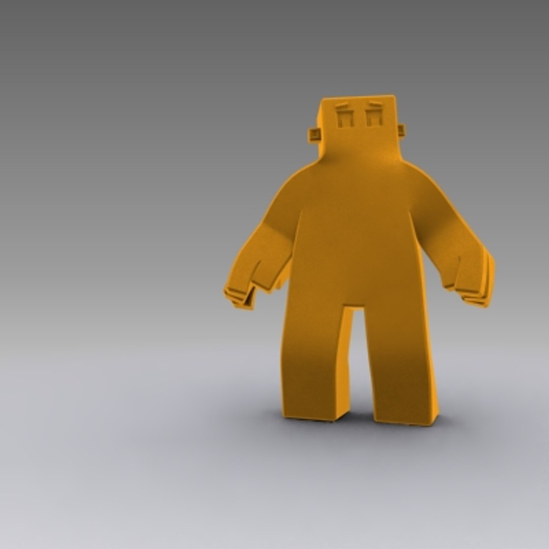Box Man Character 3d Model