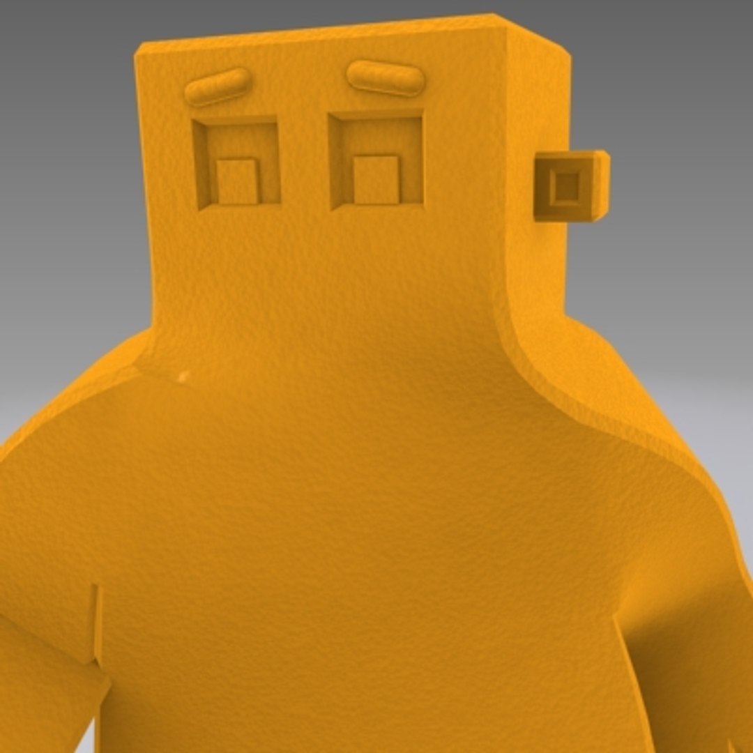 Box Man Character 3d Model