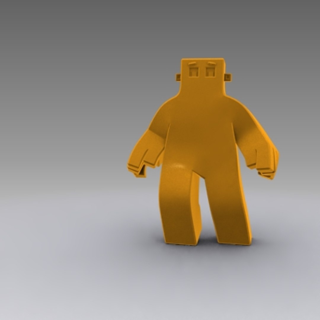 Box Man Character 3d Model