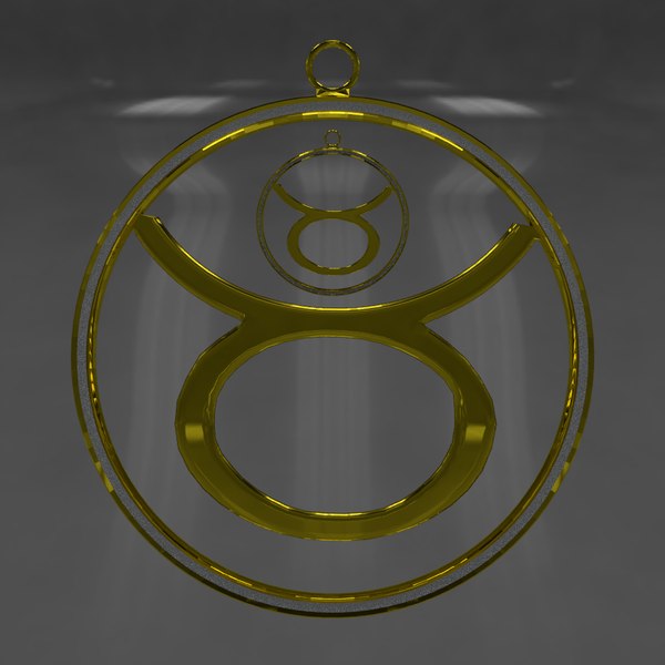 3d zodiac taurus symbol model