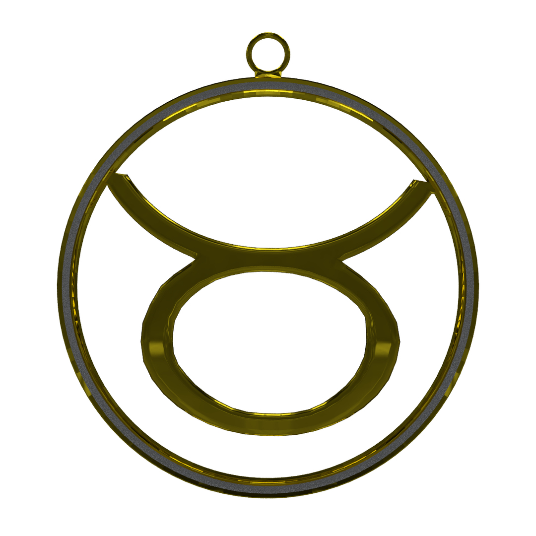 3d zodiac taurus symbol model