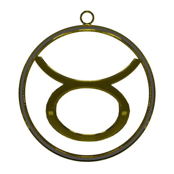 3d zodiac taurus symbol model