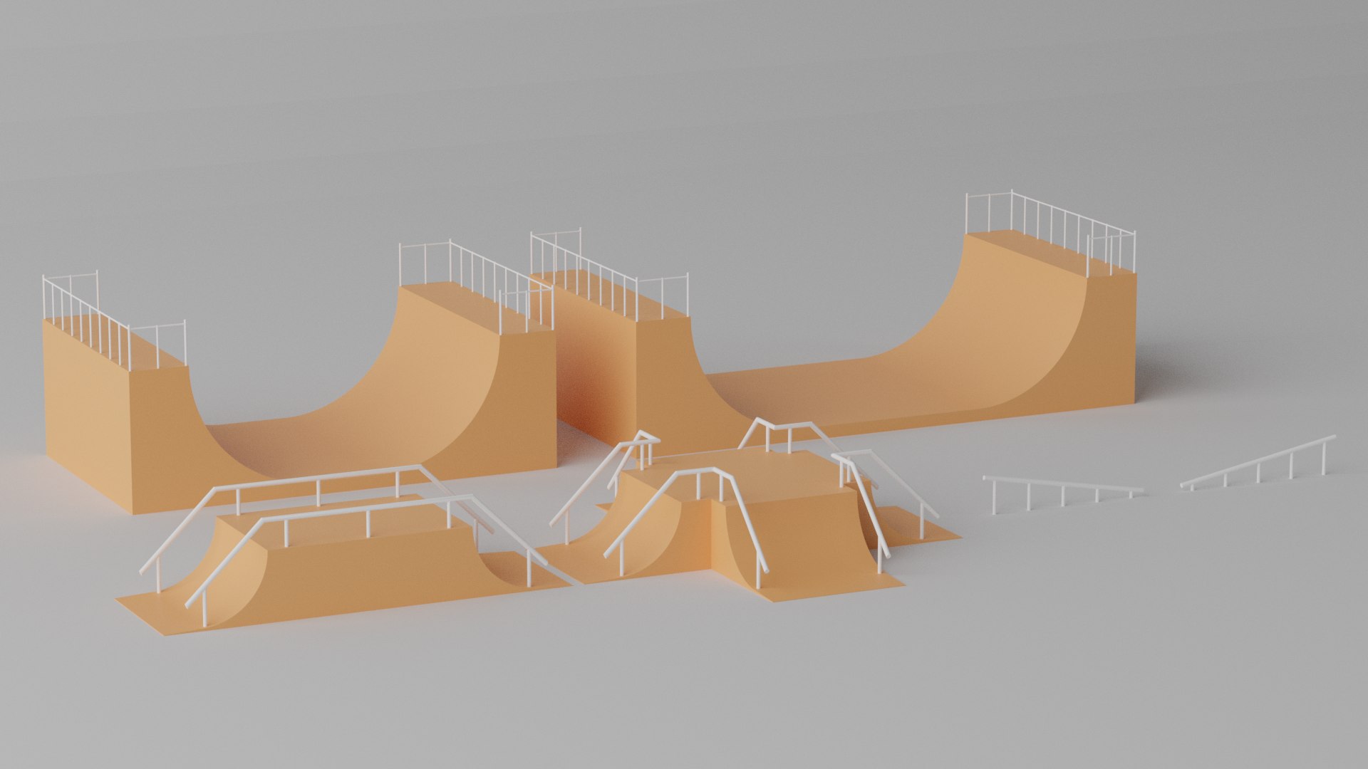 3D Cartoon Skate Park - TurboSquid 2238578