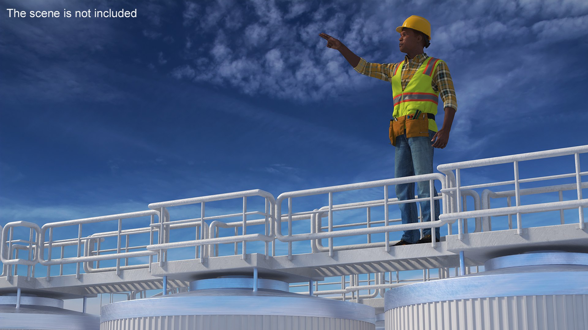 Silo Fermentation Tanks Worker 3D - TurboSquid 2328179