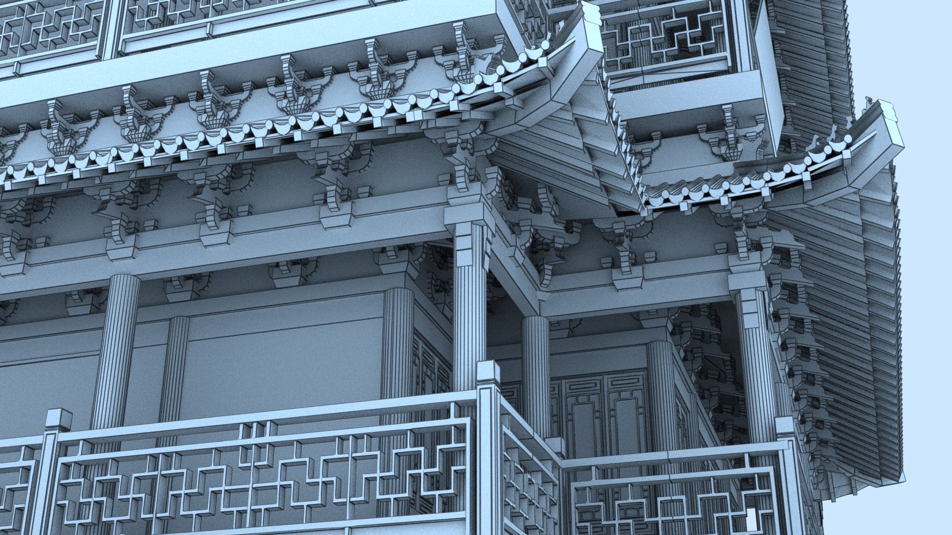 3D Chaoran Tower Jinan Chinese Ancient Architecture Pagoda Model ...